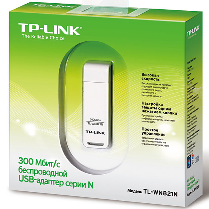 TP-Link Wi-Fi-адаптер TL-WN821N - купить с доставкой по выгодным ценам ...
