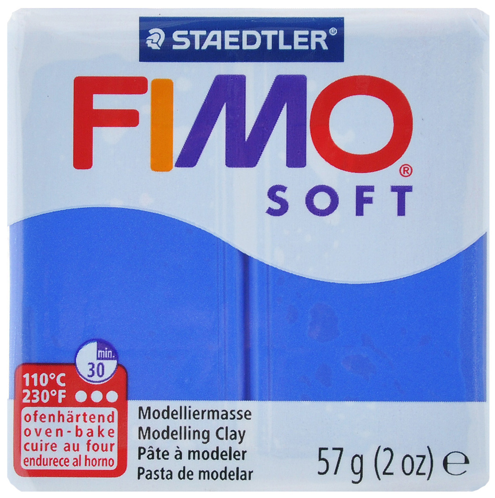 Полимерная глина Fimo "Soft", цвет: блестящий синий, 57 г купить на ...