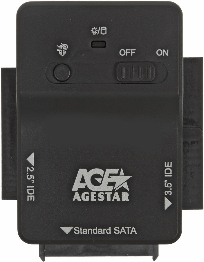 Адаптер-переходник для HDD AgeStar 3FBCP1 IDE SATA пластик черный 2.5 ...