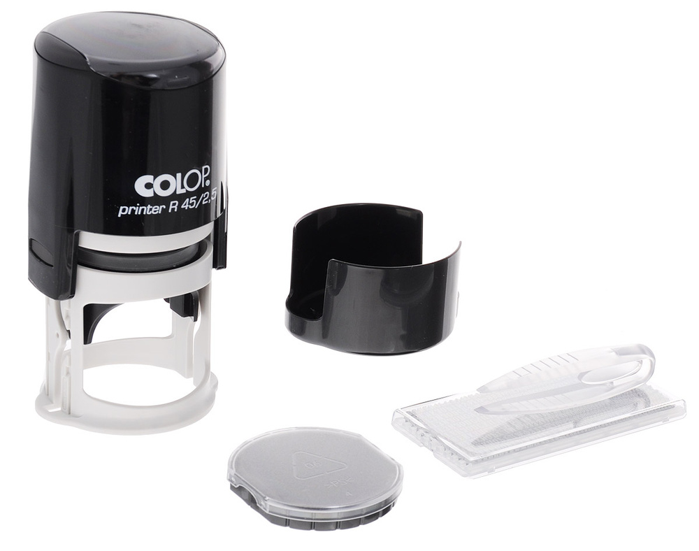 Печать самонаборная Colop Printer R 45/2,5-Set пластик корп.:черный автоматический 2.5кр. оттис ...