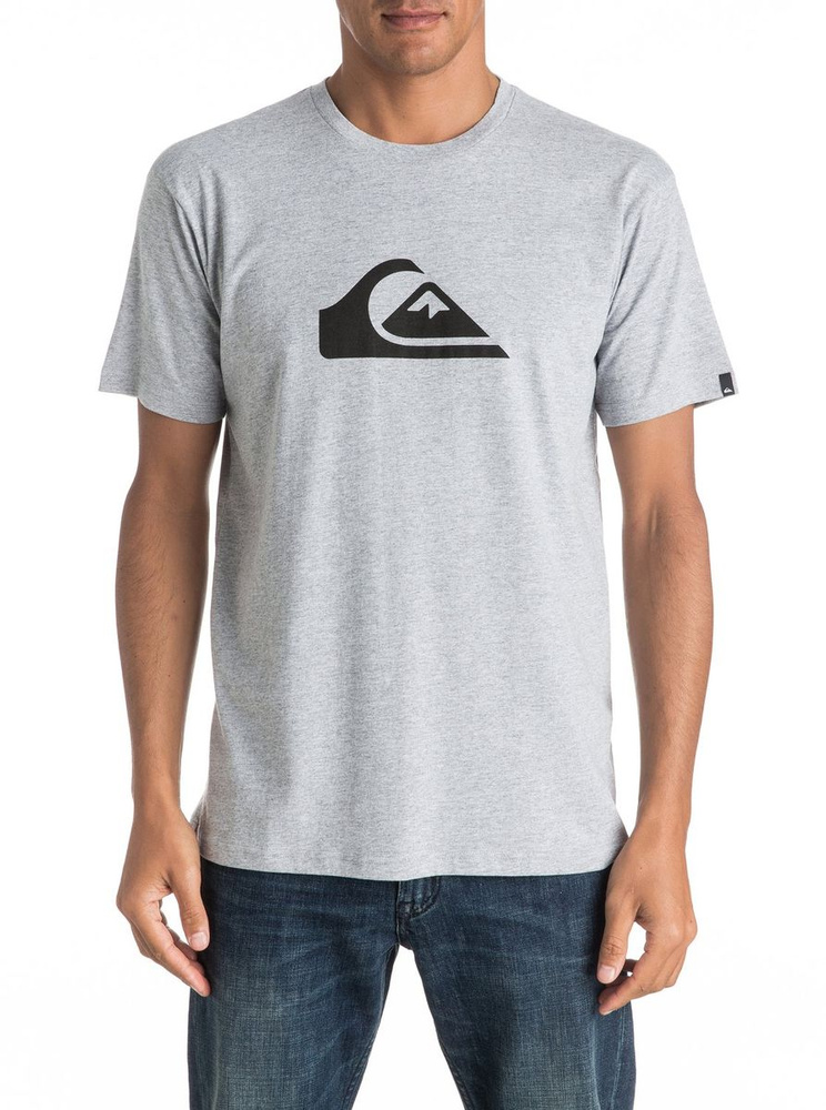 Футболка Quiksilver, размер 50, 48, цвет серый, 100% хлопок - купить по ...