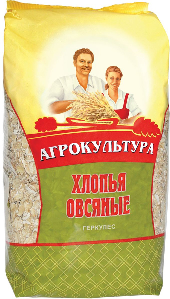 Агрокультура Крупа Хлопья Овсяные 400гр - купить с доставкой по ...
