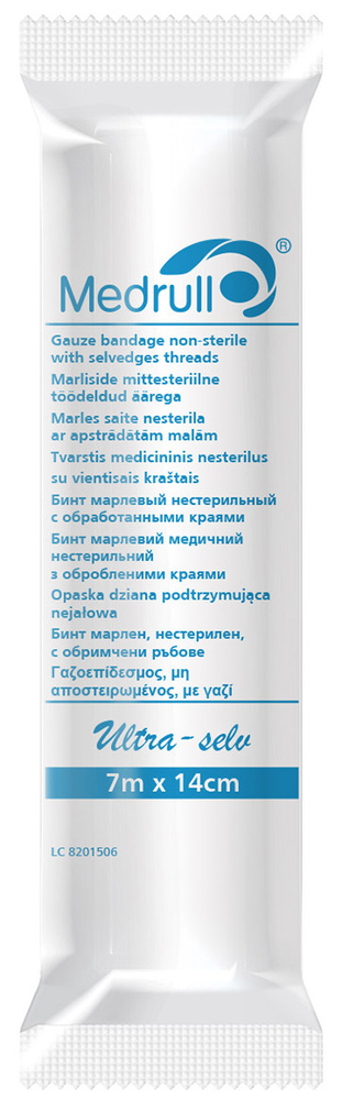 Бинт медицинский Medrull Бинт марлевый фиксирующий "Ultra-selv" с ...