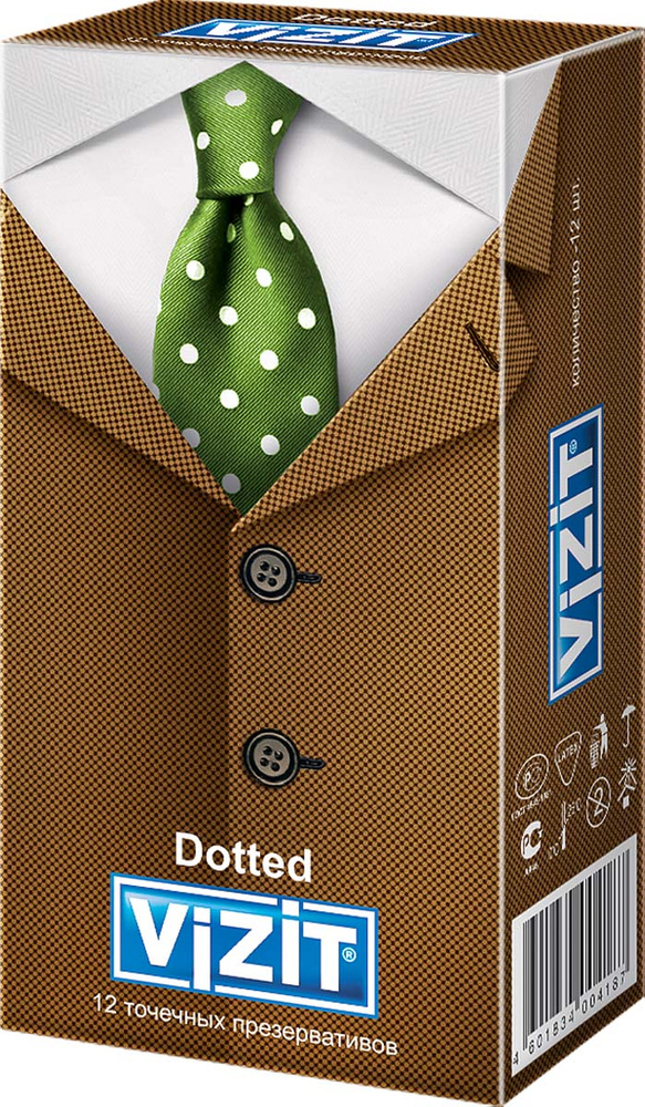 VIZIT Презервативы Dotted, точечные, 12 шт - купить с доставкой по ...