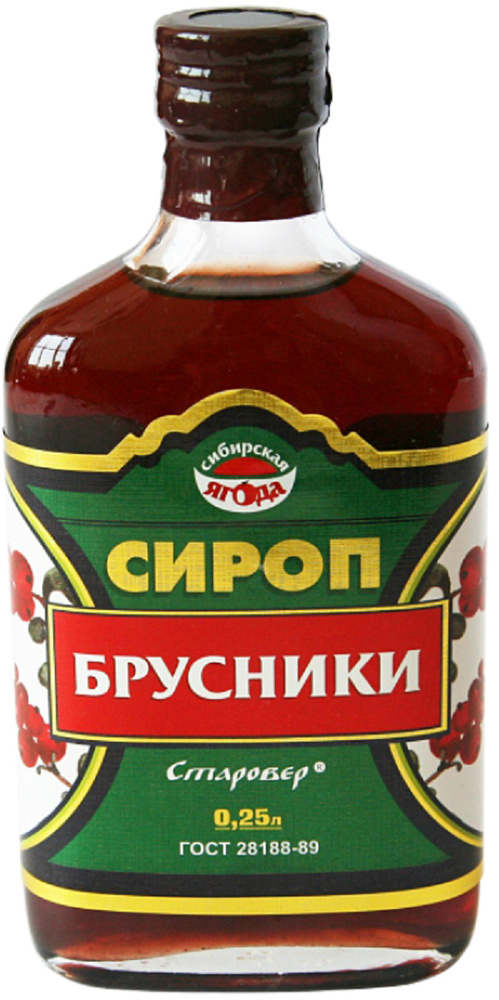 Алтай Старовер Сибирская ягода Брусники сироп, 250 мл - купить с ...