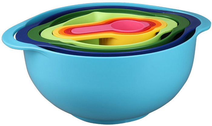 Набор мерных емкостей Pomidoro, Пищевой пластик, оранжевый, желтый ...