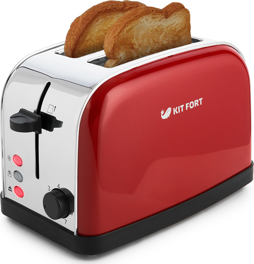 Тостер Kitfort КТ-2014-2, красный купить по выгодной цене в интернет ...