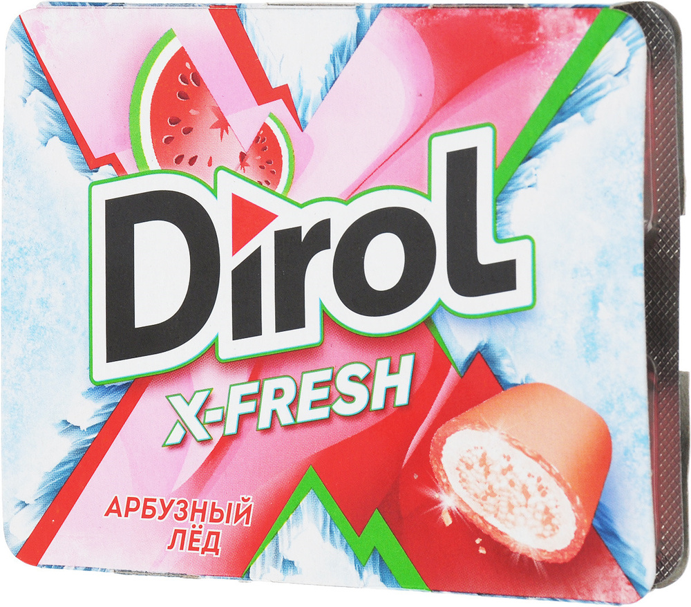 Dirol X-Fresh "Арбузный лед" жевательная резинка без сахара, 16 г ...