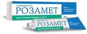 Розамет (метронидазол) крем 1% туба 25г — купить в интернет-аптеке OZON ...