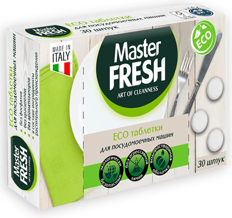 Мастер Фреш Таблетки для посудомоечных машин "ECO" , растворимая ...