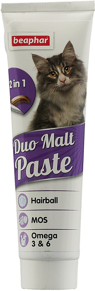 Паста для вывода шерсти из желудка Beaphar "Duo Malt Pasta", 100 г ...