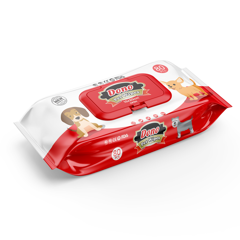 Влажные салфетки для животных DONO PET WIPE 80 шт в упаковке - купить с ...