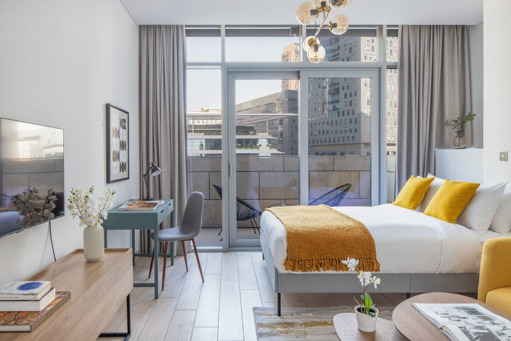 Апартаменты Modern Studio In Difc Iconic Tower Pool, Gym, (Дубай ...