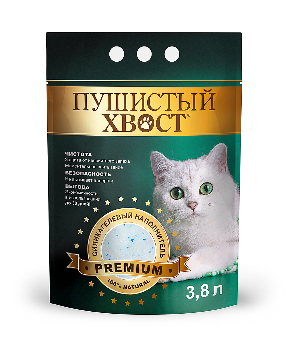 Наполнитель для кошачьего туалета силикагелевый, впитывающий, ПУШИСТЫЙ ...