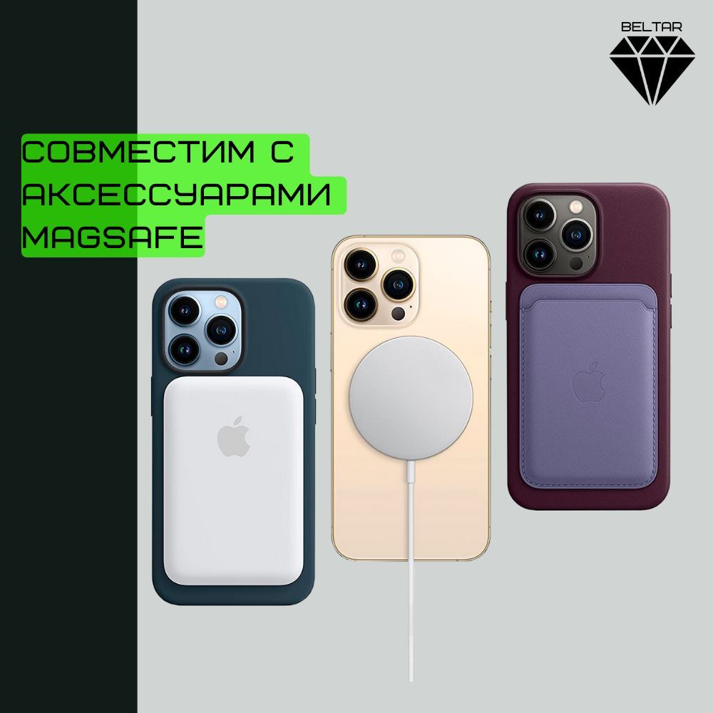 Чехол кожаный с анимацией и MagSafe для iPhone 13 Mini (на айфон 13 ...