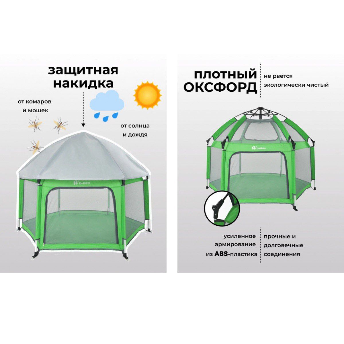 Закрытый манеж детский для улицы и дома, палатка игровая, сборка 5 ...