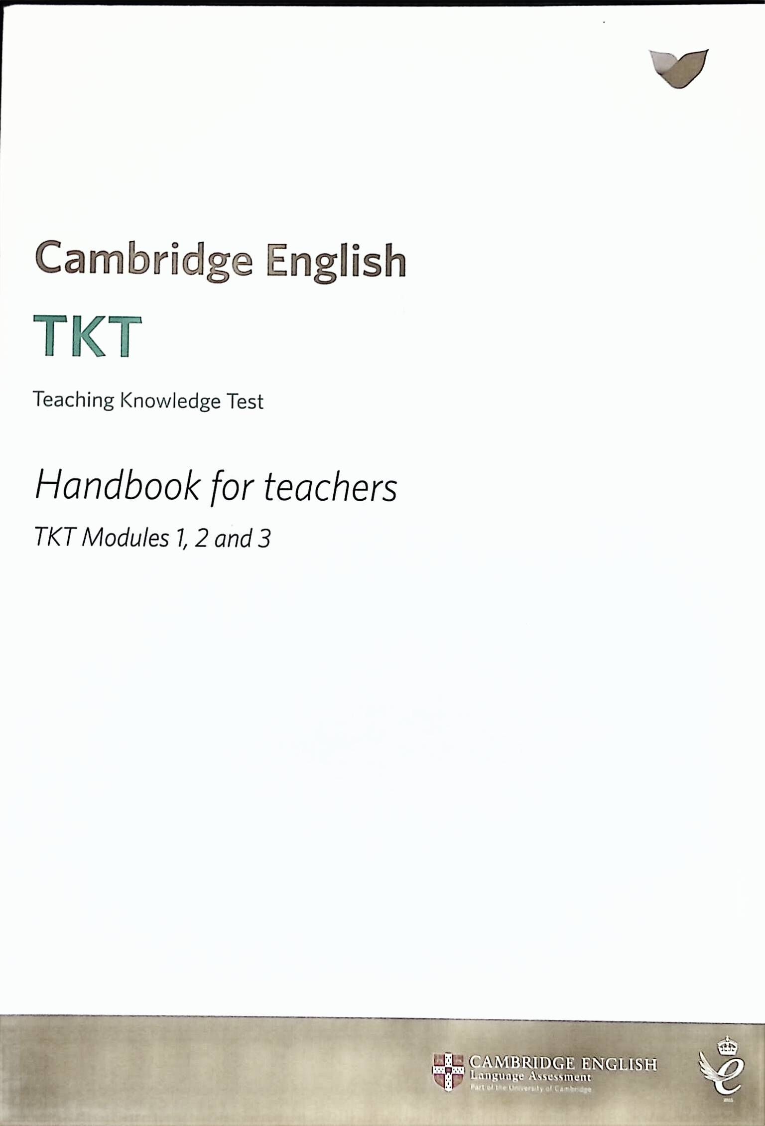 Характеристики Cambridge English. Teaching Knowledge Test. Handbook for ...
