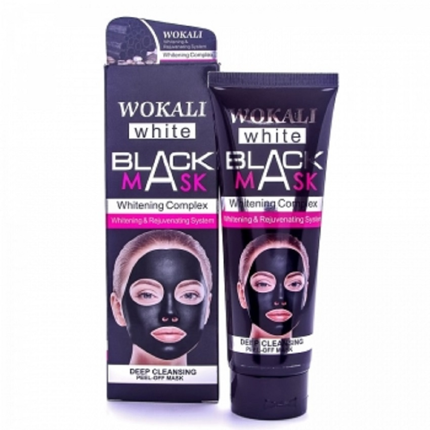 Wokali Black Mask White Отшелушивающая черная маска-пленка для очищения ...