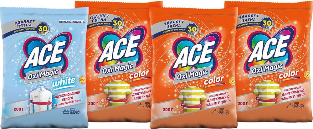 Пятновыводитель Ace Oxi Magic, в ассортименте, кислородный ...