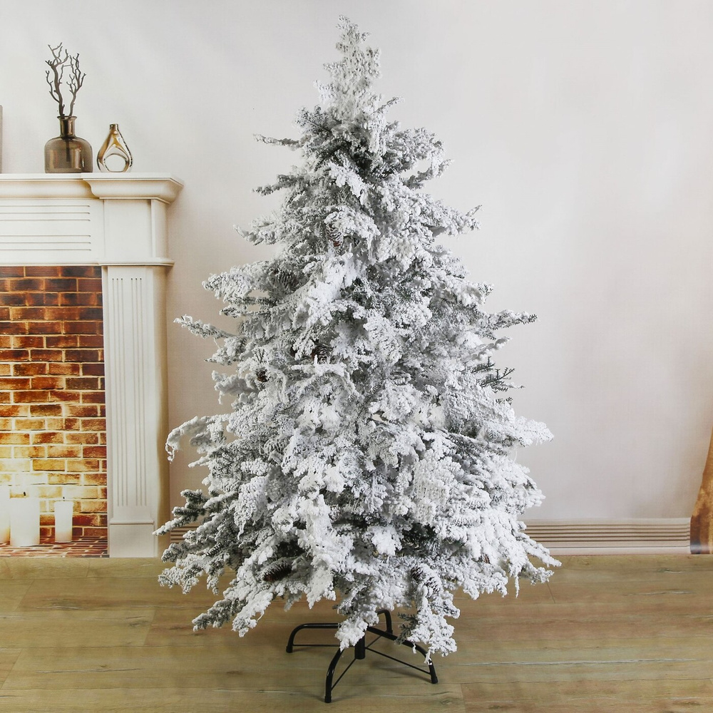 Ёлка "Элит снежная" с шишками (литые ветки) 150 см, d нижнего яруса 95 см, 205 веток купить на ...