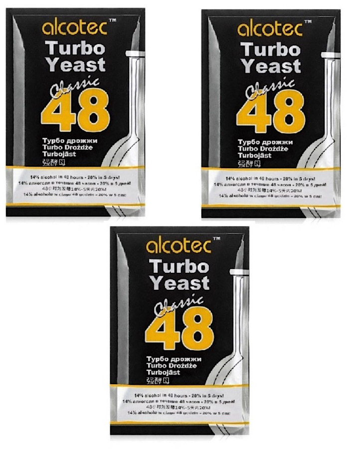 Дрожжи Alcotec Сухие активные Спиртовые 130г. 3шт. - купить с доставкой по выгодным ценам в ...