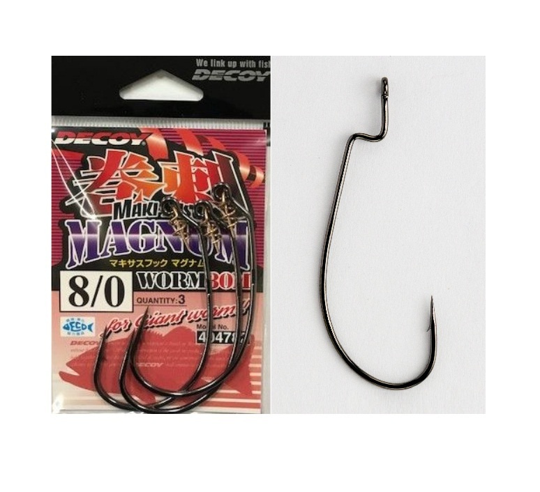 Крючок Decoy офсетный Worm30M Makisasu Hook Magnum; 8/0 - купить с ...