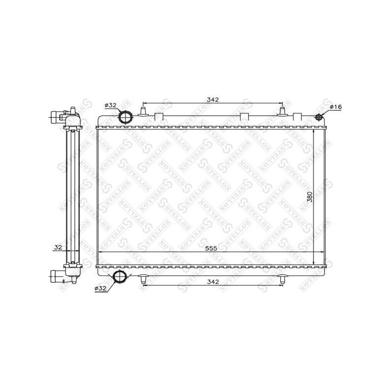 Радиатор системы охлаждения Citroen C4/Xsara Picasso, Peugeot 307 1.6-2 ...