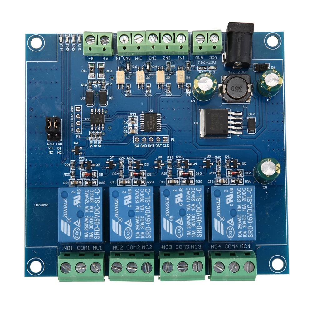 Modbus Rtu 4 канальный релейный модуль Ttl Uart Communication вход