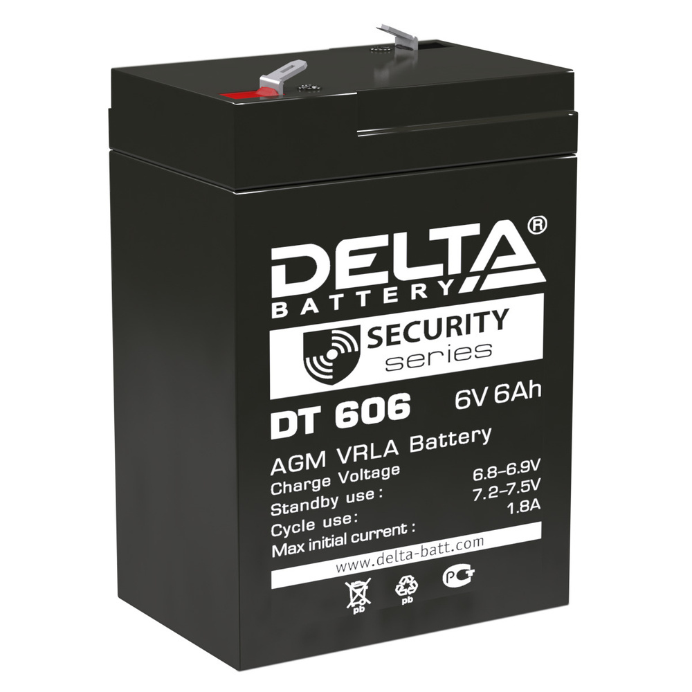 Delta Battery Аккумуляторная батарейка, 6 В, 6000 мАч, 1 шт - купить с ...