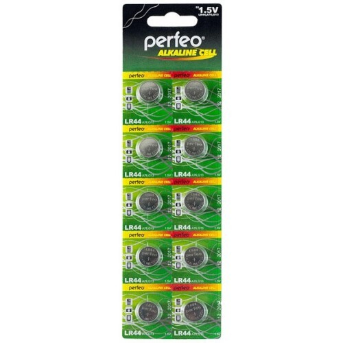 Батарейка литиевая таблетка Perfeo Alkaline Cell LR44, 30 штук - купить ...