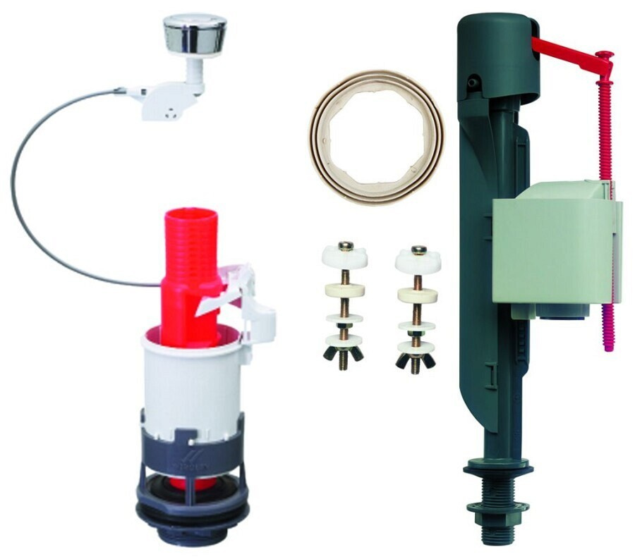 Однокнопочная арматура Wirquin MD c заливным клапаном Jollyfill донный ...