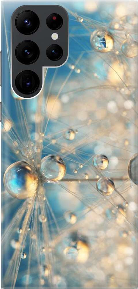 Силиконовый чехол Одуванчик в капельках на Samsung Galaxy S22 Ultra ...