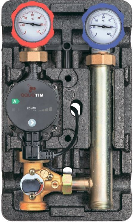 Насосная группа быстрого монтажа NG-MK-0101L TIM с трехходовым смесительным клапаном купить на ...
