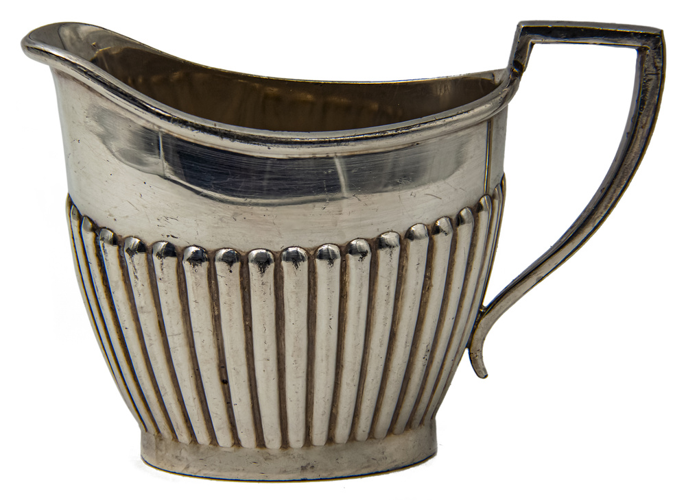 Молочник (сливочник), 1900 - 1920 годы, Англия; британий, серебрение ...