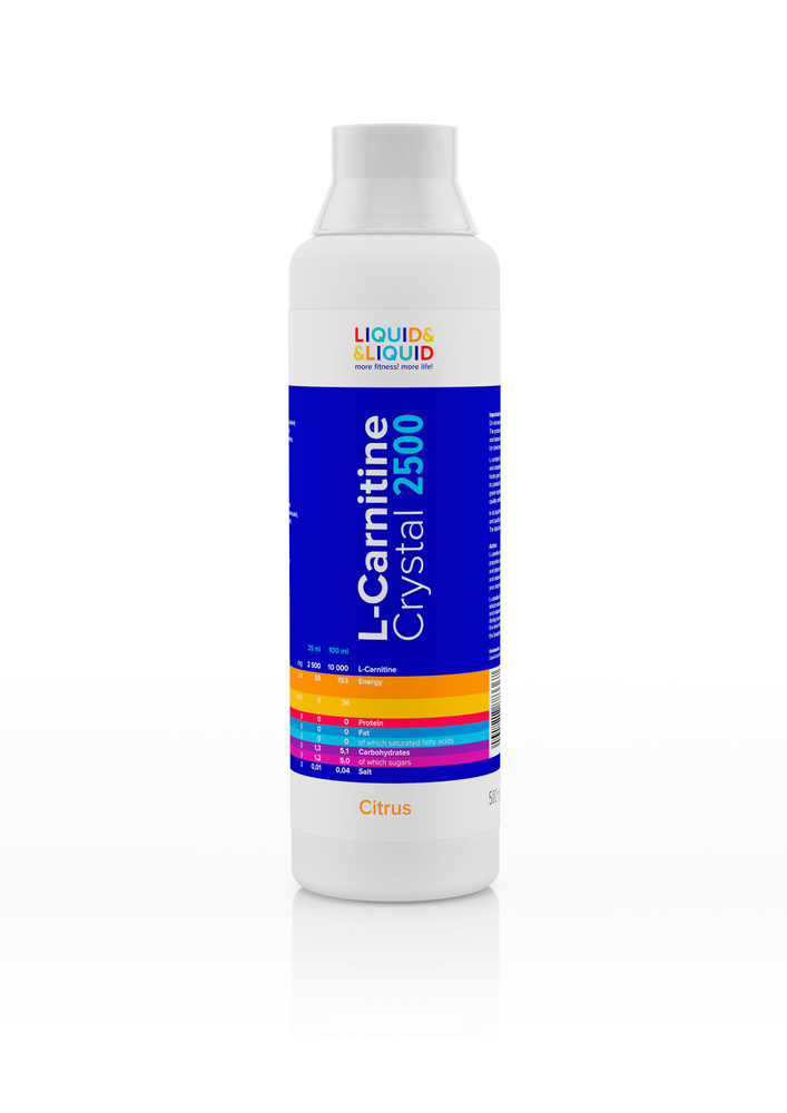 Л-карнитин жидкий концентрат L-carnitineCrystal 2500 Citrus 500 мл ...
