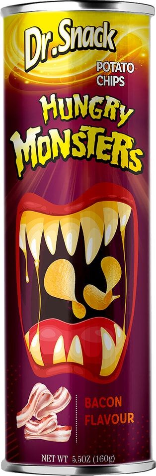 Чипсы DR.SNACK картофельные со вкусом бекона 160г х 3шт - купить с ...