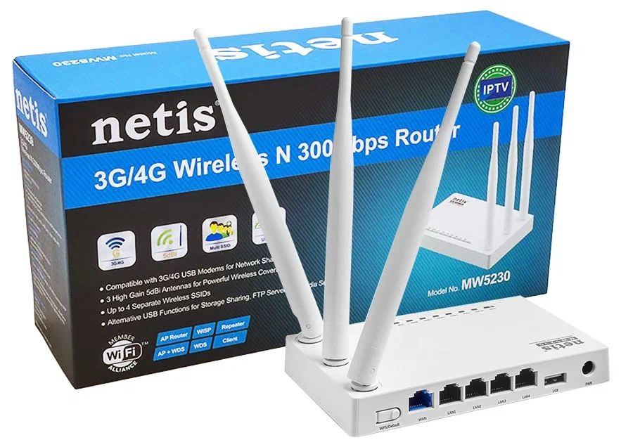Роутер Netis MW5230, белый, 2.4 ГГц купить по низкой цене с доставкой в ...