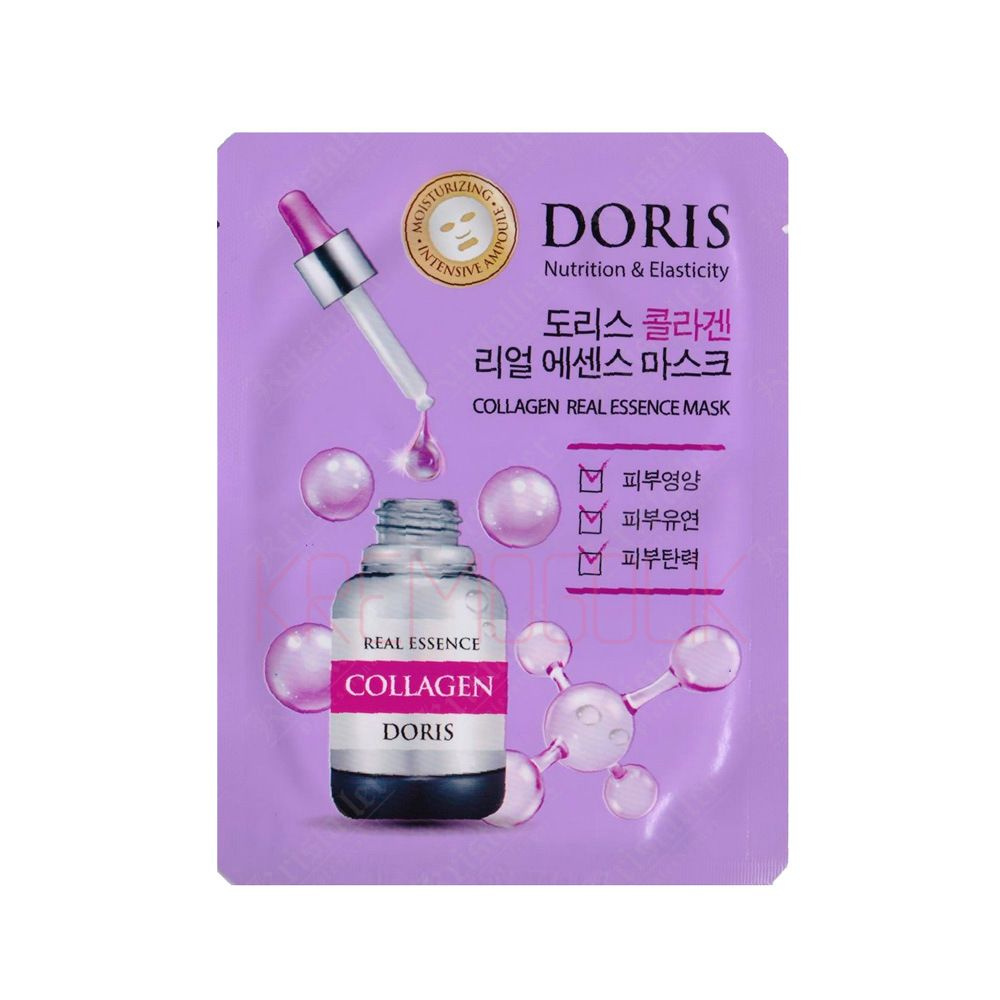 Маска на тканевой основе, 25 мл, DORIS COLLAGEN REAL ESSENCE MASK, Jigott, 8809541280627 ...