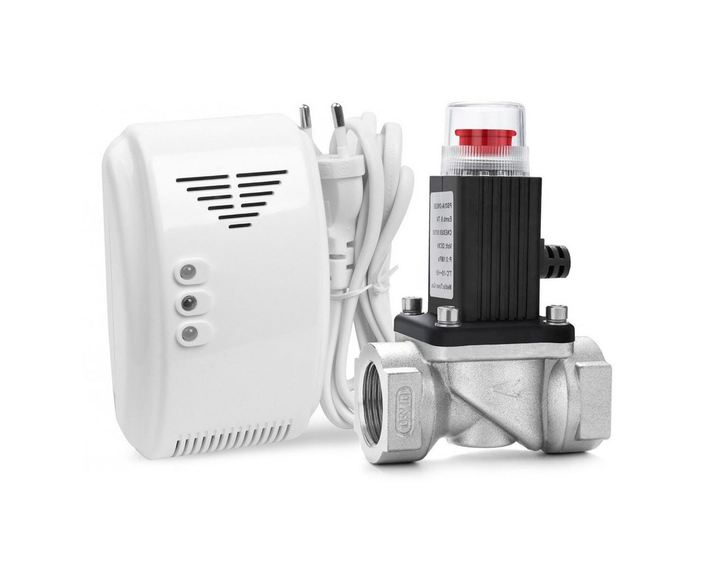 Устройство контроля утечки бытового газа с устройством для запора газа ...