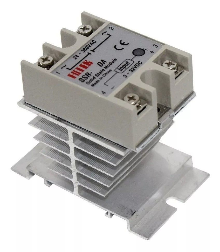 SSR-40DA Однофазное твердотельное реле 40А, управление 3-32VDC с ...