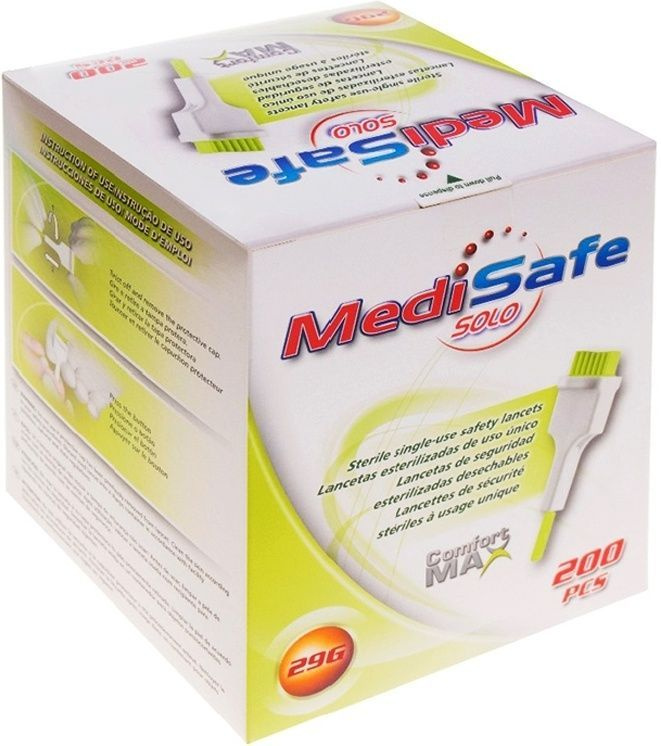 Ланцет для забора крови одноразовый, автоматический MediSafe Solo 1,5 ...