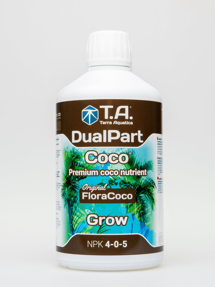 Удобрение, GHE Flora Coco Grow, 0.5л, для кокосового субстрата, (Terra ...
