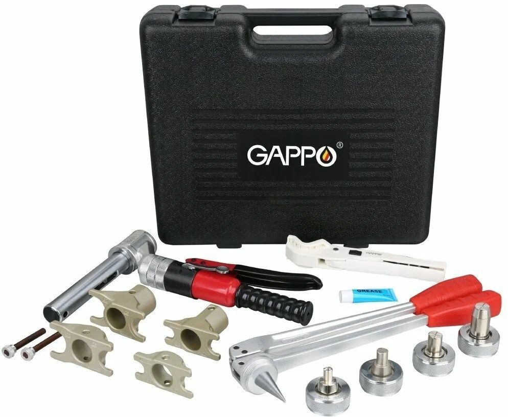 Комплект гидравлического инструмента для труб PEX и аксиальных фитингов, Gappo G1803 16x2.2 ...