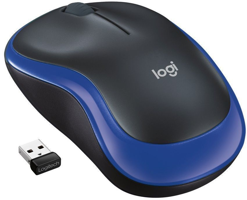 Мышь беспроводная Logitech G Logitech M185, черный, синий - купить по ...