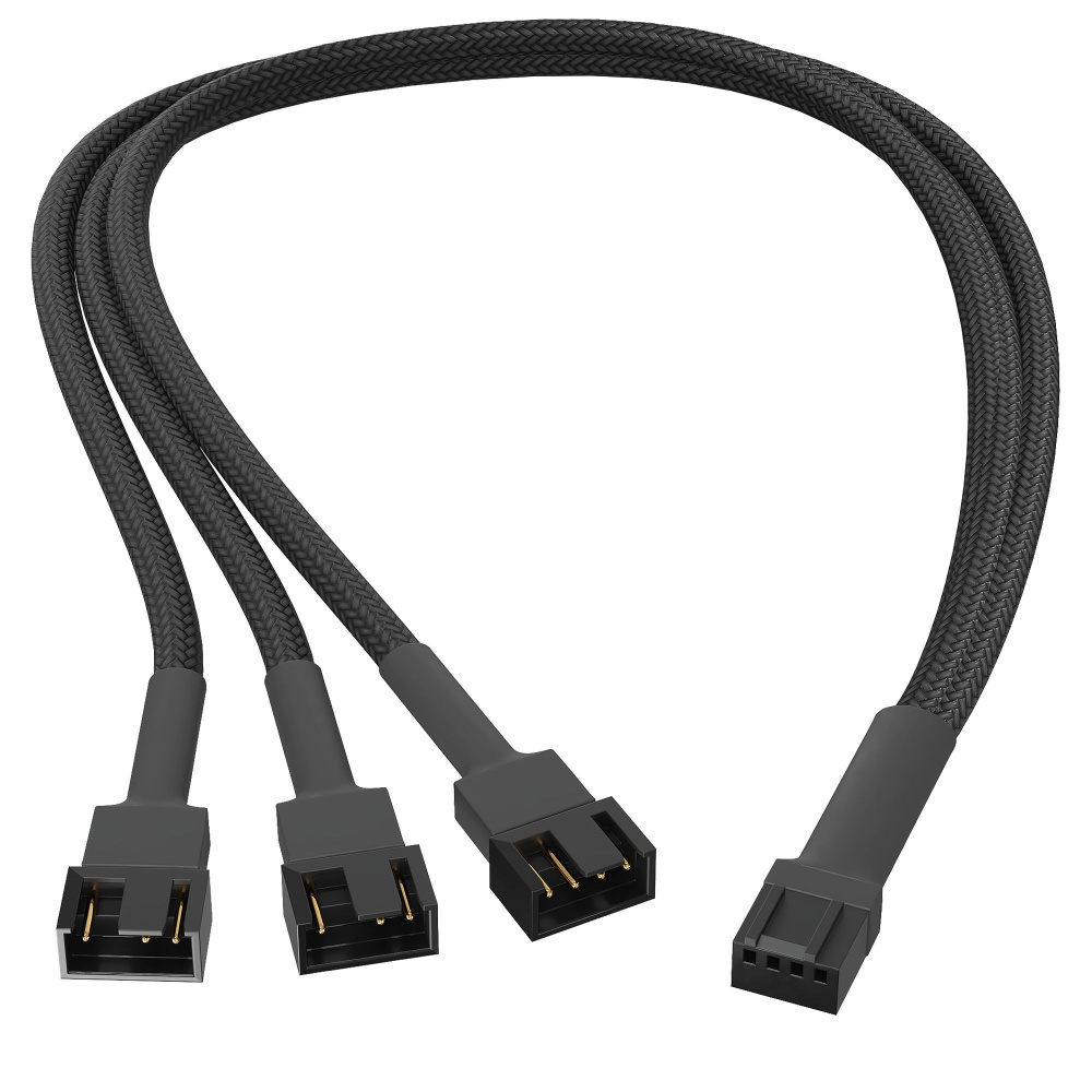 Кабель удлинитель для вентилятора ПК 4 pin (F) - 1х 4 pin + 2х 3 pin (M ...