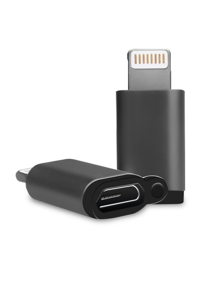Адаптер переходник micro USB на Iphone Lightning алюминиевый корпус с ...