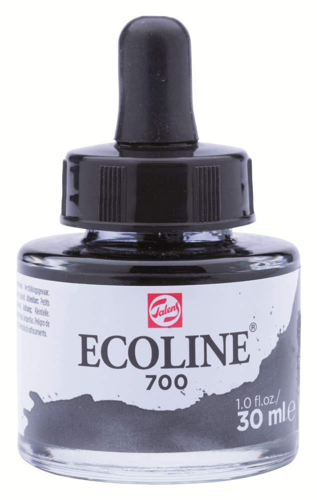 Акварель жидкая Ecoline банка 30 мл №700 Black (Черный) - купить с ...