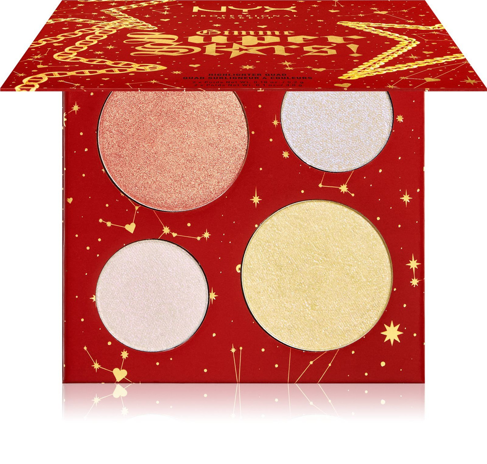 NYX Professional Makeup Gimme SuperStars! Highlighter Quad Palette ...