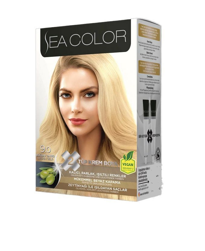 SEA COLOR Набор для окрашивания волос HAIR DYE KIT 9.0 Натуральный ...