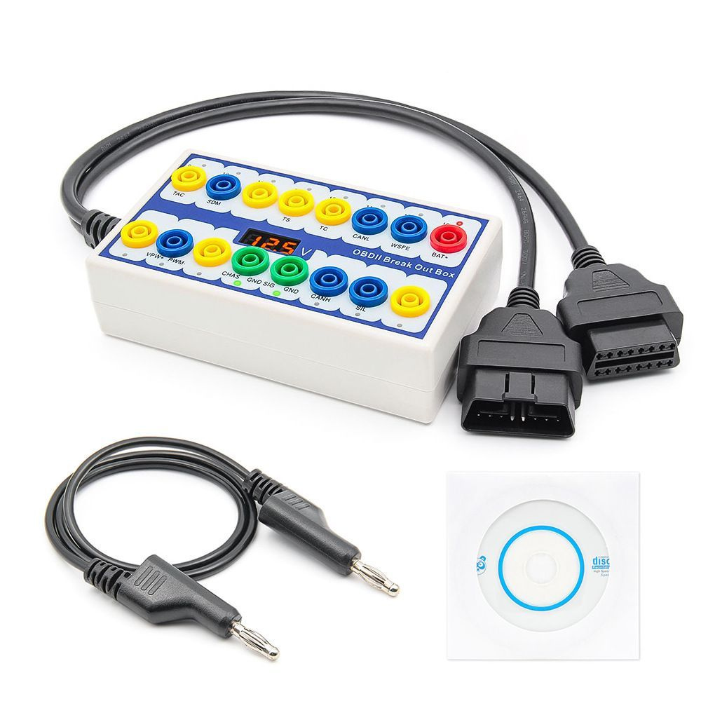 OBDII BreakOut Box Автомобильный диагностический OBD 16pin сигнальный ...